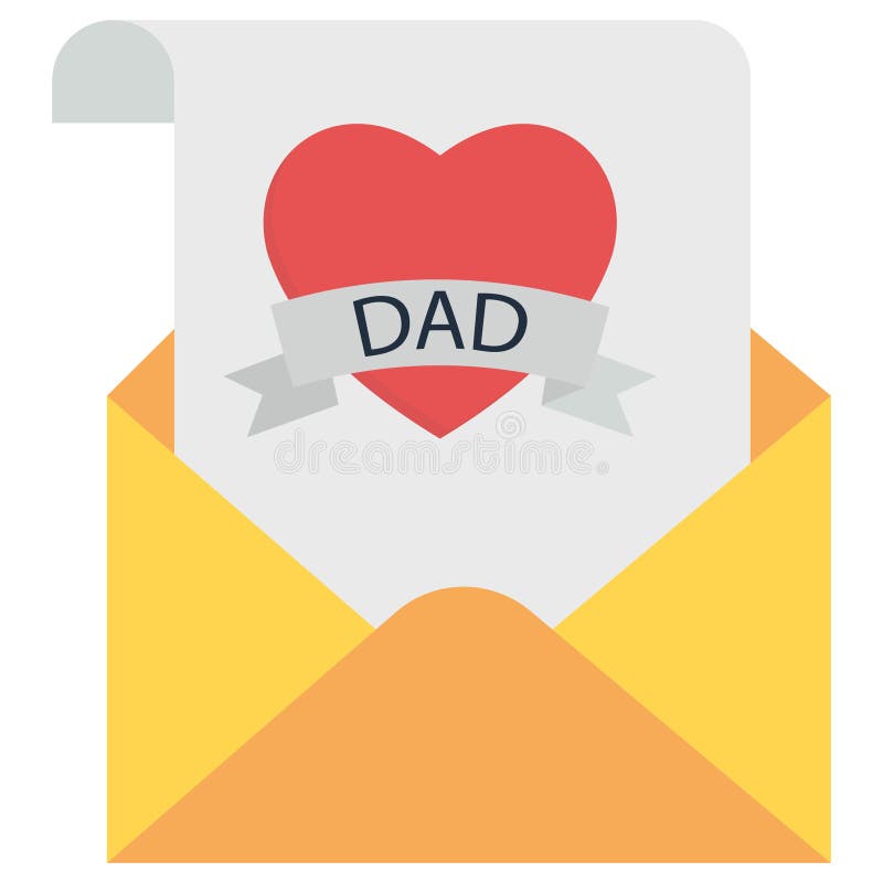 Father Day Mail Which Can Easily Modify or Edit Stock Vector ...
