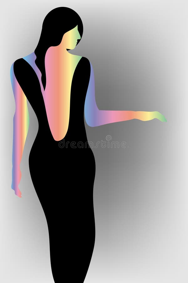 The Many Colors of a Woman stock vector. Illustration of colorful ...