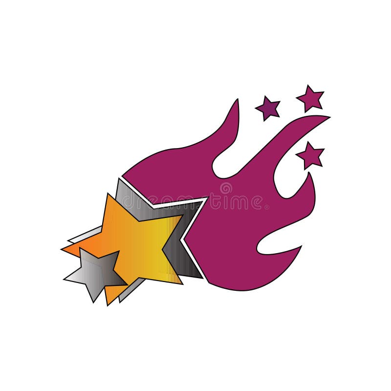 Icon Stock Fire Star Illustration Design Stock Vector - Illustration of ...