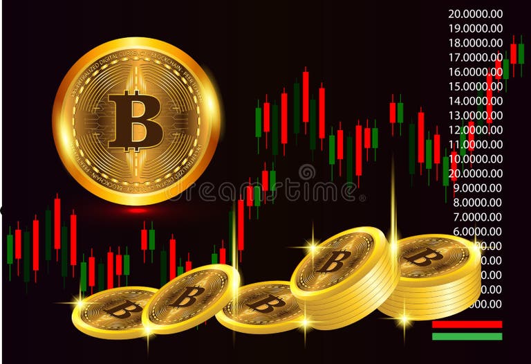 Bitcoin Cryptocurrency Trading Illustration Background Stock Vector ...
