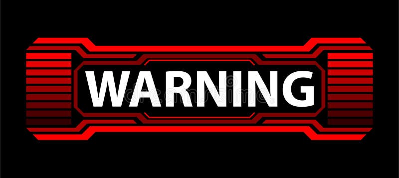 Red warning sign stock vector. Illustration of cyber - 258823672
