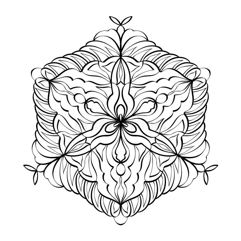 Abstract Mandala Pattern, Vector Illustration. Graphic Design Element Stock Vector ...