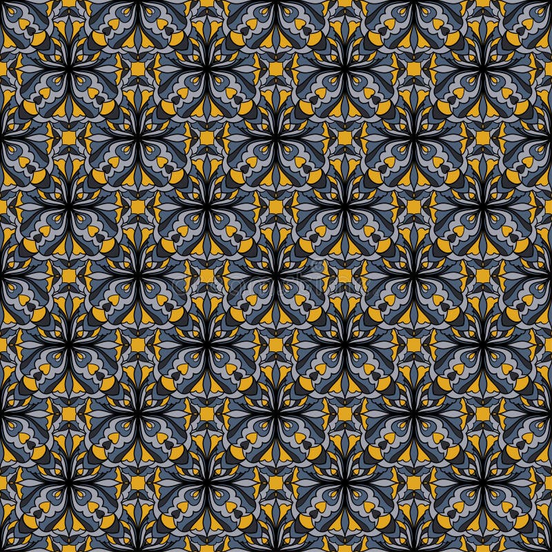 Vector Seamless Pattern. Elegant Ornamental Texture. Colorful Abstract ...