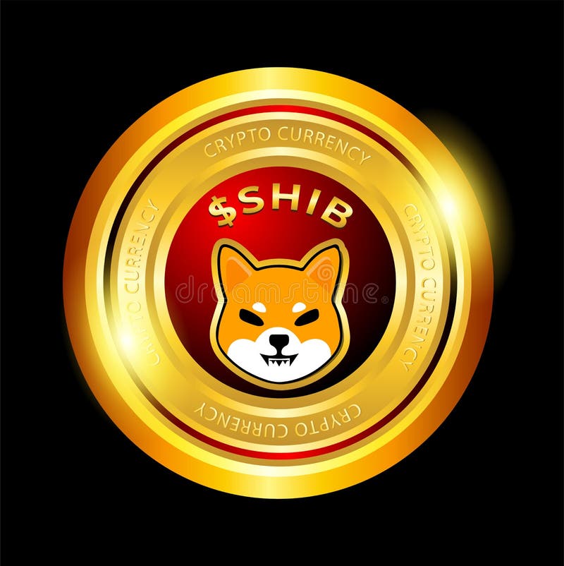 Shiba Inu SHIB Gold Coin Crypto Currency Icon Editorial Photography ...