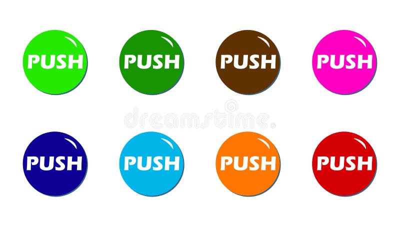 Push button icon stock illustration. Illustration of line - 259499796