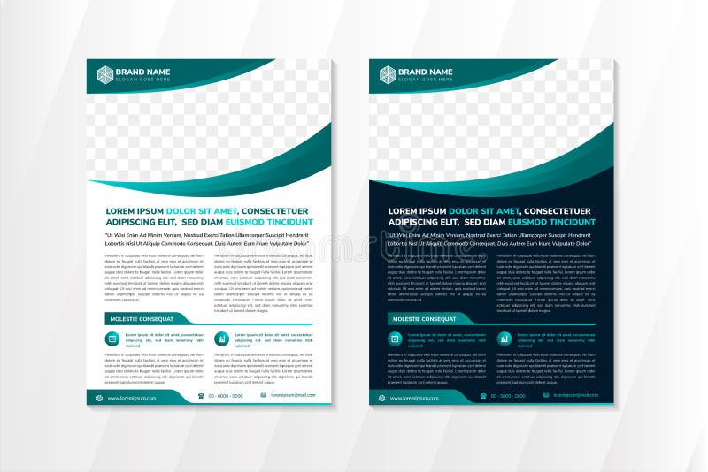 Collection of Abstract Curve Geometric Flyer Template for Business ...