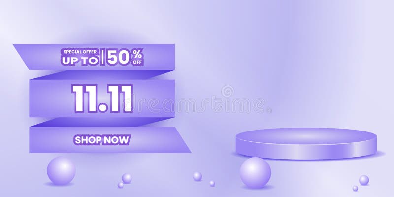 Global Shopping Day 11 11 Special Offer Up To 50 Percent Banner ...