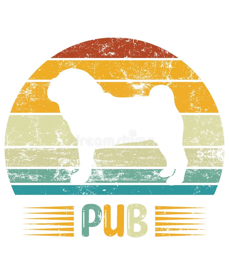 PUB Dog Silhouette stock illustration. Illustration of advertising ...