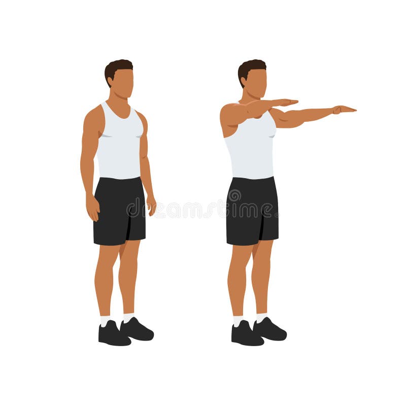 Front Raise Exercise Stock Illustrations – 96 Front Raise Exercise ...
