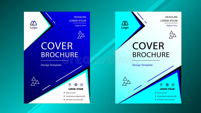 Blue Cover template stock vector. Illustration of banner - 260498465