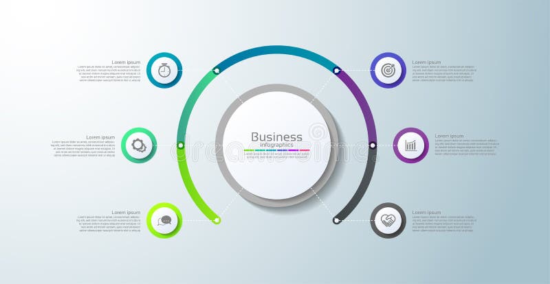 Presentation Business Infographic Circle Design Template Stock Vector ...