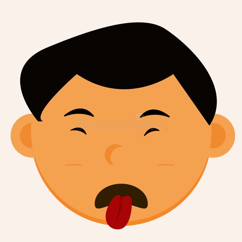 Illustration Nauseous Character Expression Emoticon Stock Vector ...