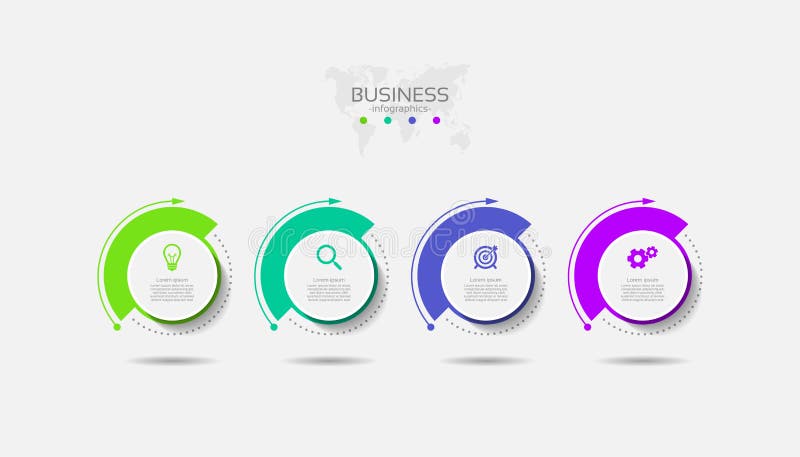 Infographic Business Icon Template Design Stock Vector - Illustration ...