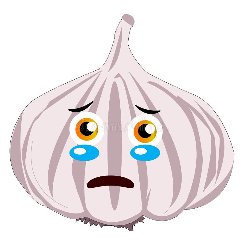 Illustration Garlic with Adorable Expression Stock Vector ...