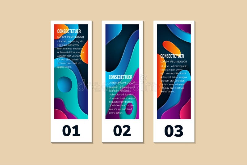 Vertical Banner Stand Template Design. Fluid Gradient Geometric for ...