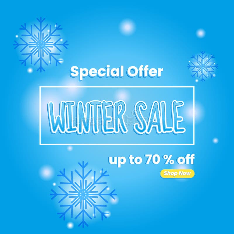 Winter Sale Promotion Design Template. Simple and Minmal Design with ...