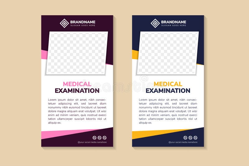 Vertical Layout Banner Design Template for Medical Examination Training ...