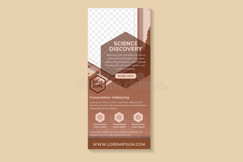 Science Discovery Headline of Roll Up Banner Design Template Use ...