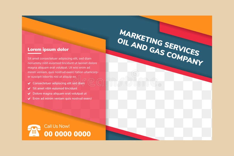 Abstract Geometric Flyer Template Design for Marketing Oil and Gas ...