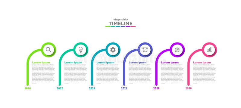 Circular Timeline Business Infographics Template Design Stock Vector ...