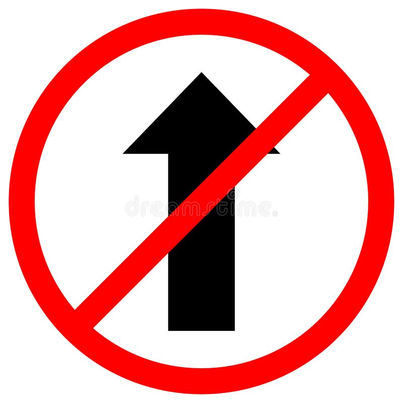 Do Not Go Straight Sign. Vector Illustration Stock Illustration ...