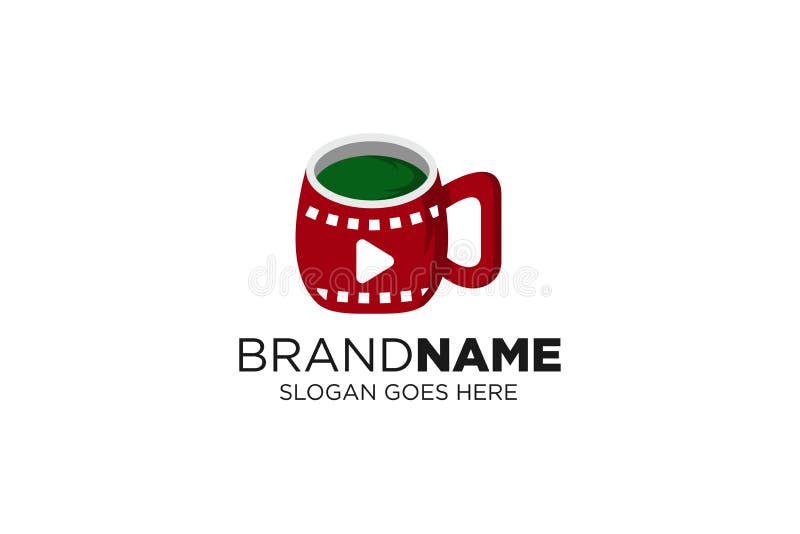 Logo Design Drink Movie Template or a Glass Tea Stock Vector ...