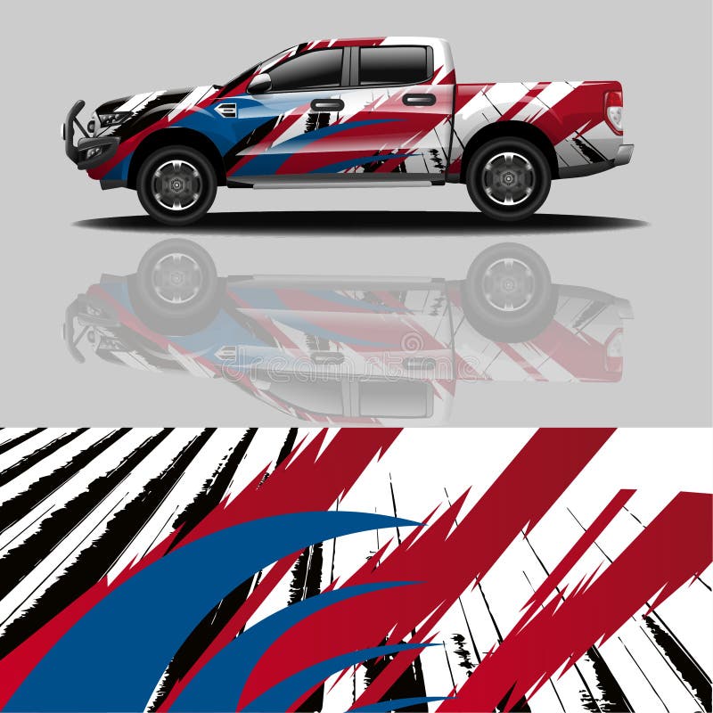 Car Decal Wrap Design Vector. Graphic Abstract Stripe Racing Background ...