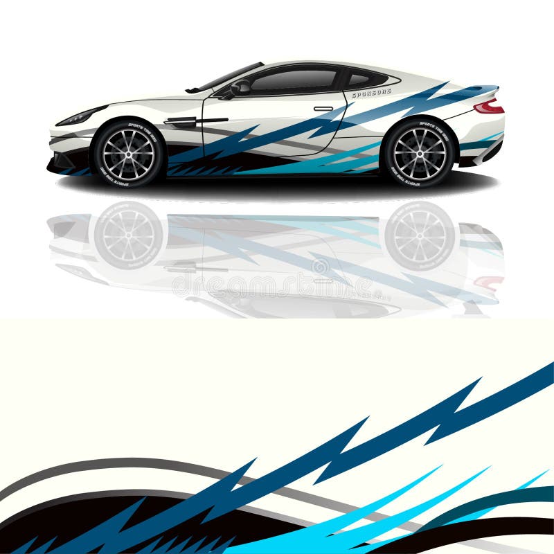 Car Decal Wrap Design Vector. Graphic Abstract Stripe Racing Background ...