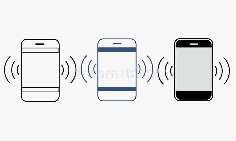 Mobile Ringing Icon. Ring on Smarphone Icons Set Stock Vector ...