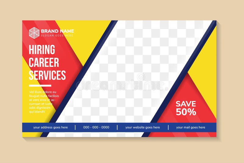 Horizontal Flyer for Hiring Career Services, Creative Concept for ...