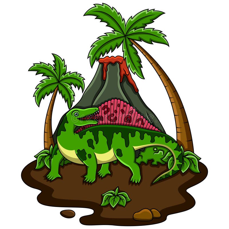 Cartoon Dimetrodon Cute Little Baby Dinosaur. Vector Stock Vector ...