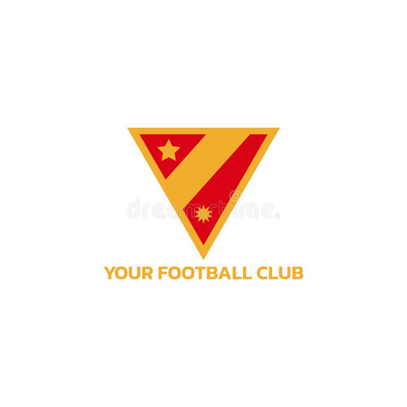 Football Emblem Logo with Triangle Shape Stock Vector - Illustration of ...