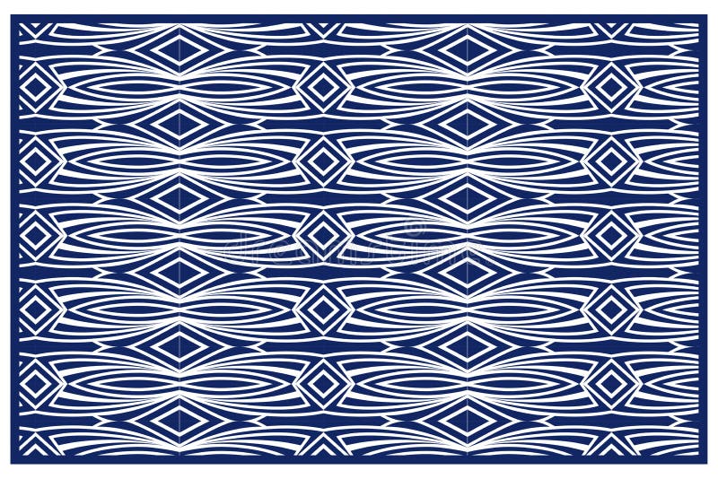 Blue Color Tribal Vector Seamless Pattern Stock Vector - Illustration ...