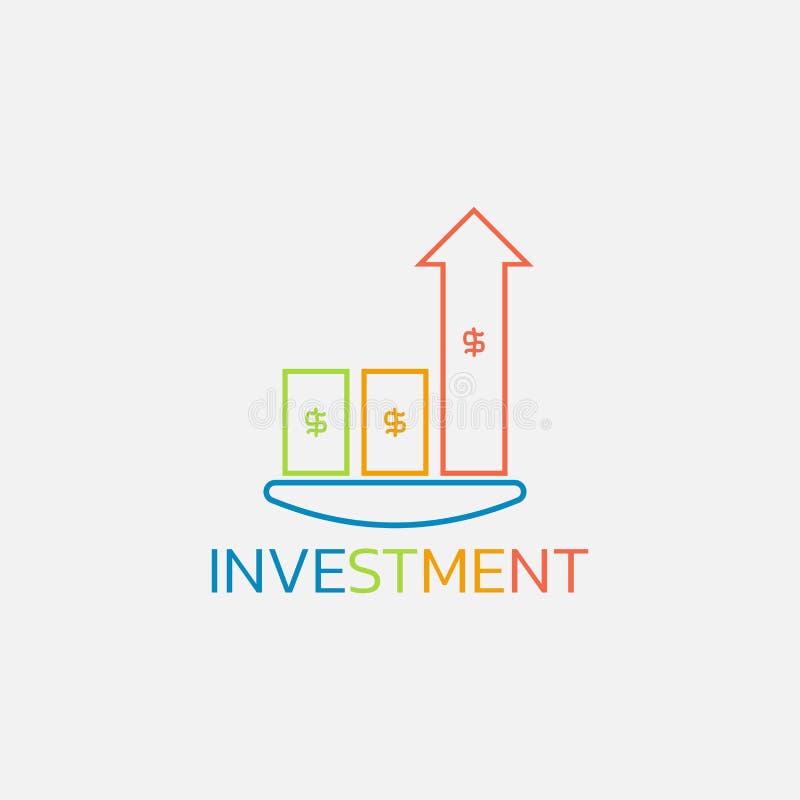 Chart Logo Up from Lines stock vector. Illustration of chart - 266084303