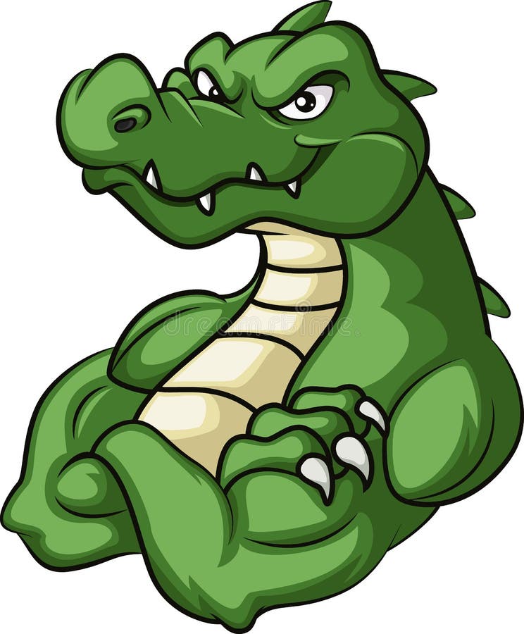 Angry Crocodile Cartoon Mascot Character Stock Vector - Illustration of ...