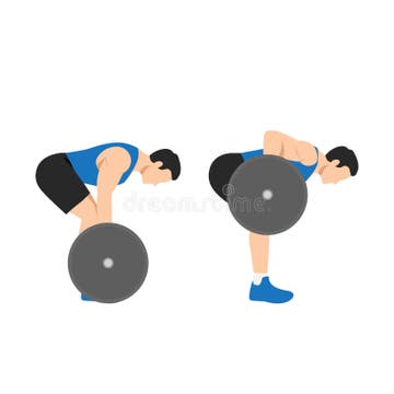 Barbell Bent Over Rows Stock Illustrations – 34 Barbell Bent Over Rows ...
