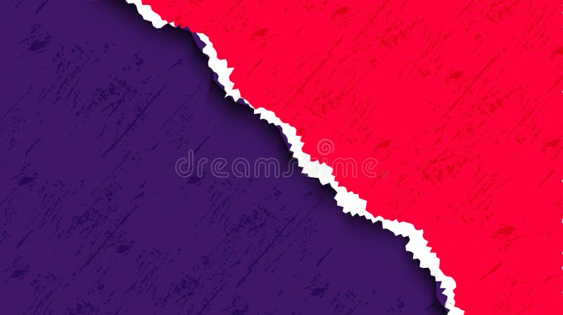 Minimal Red Paper Ripped in Dirty Grunge Wall in Purple Background ...