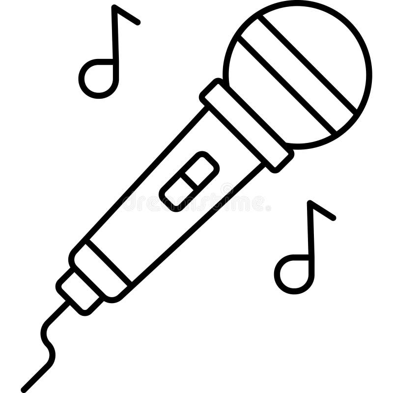 Karaoke Which Can Easily Edit or Modify Stock Illustration ...