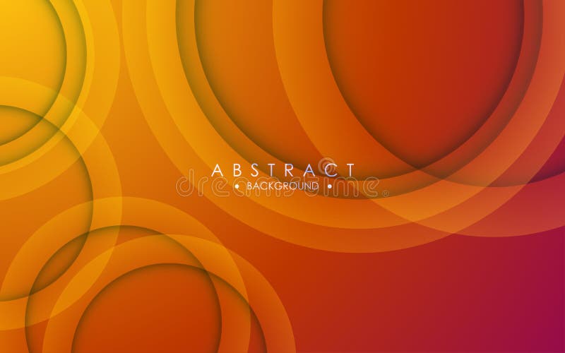Abstract Yellow Orange Gradient Circle Papercut Dimension Layers ...