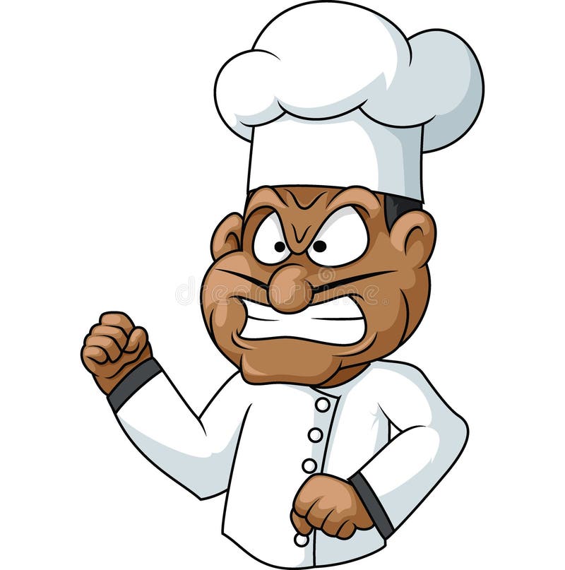 Angry Chef Man Cartoon Mascot Design Stock Vector - Illustration of ...