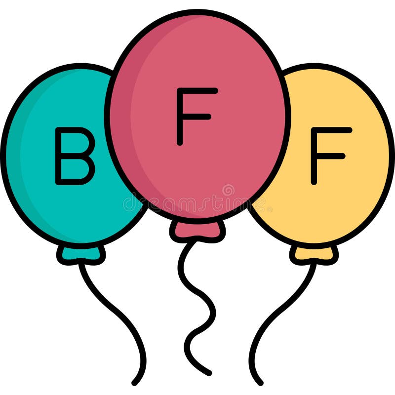 Best Friend Balloons stock vector. Illustration of offering - 268517796
