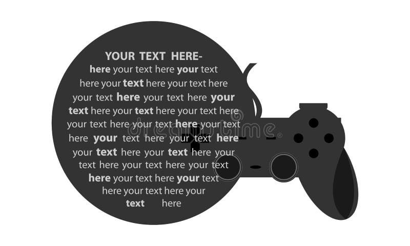 Game Controler with Circle Text Stock Vector - Illustration of circles ...