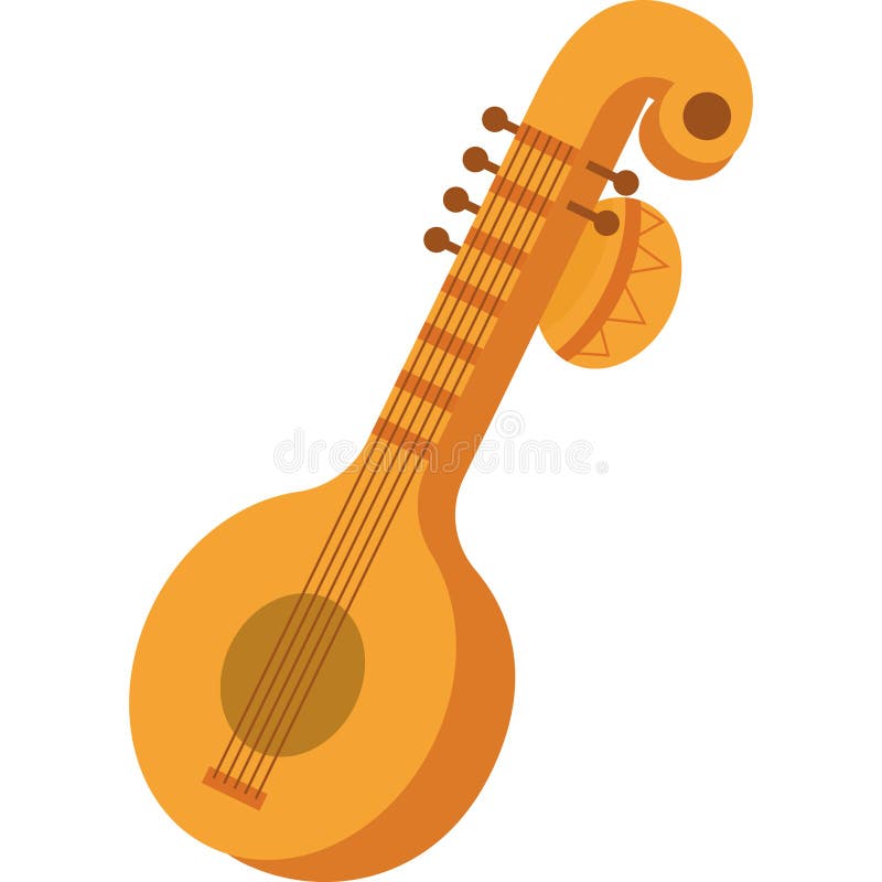 Veena Which Can Easily Edit or Modify Stock Vector - Illustration of ...