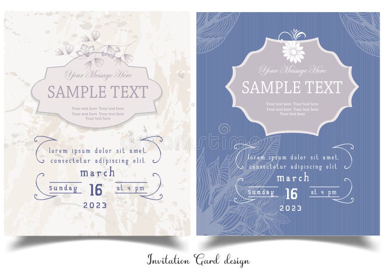 Wedding Invitation Card with Beautiful Blooming Floral Watercolor Background. Stock Vector ...