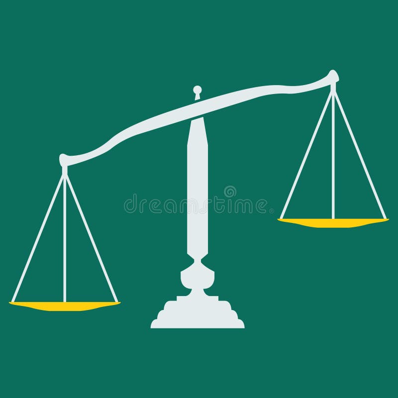 Flat image of scales stock illustration. Illustration of government ...