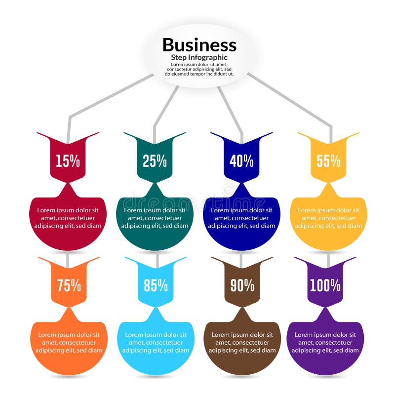 Business Infographic Template Design. Realistic Circle Diagram ...