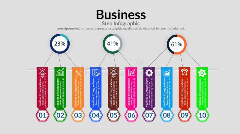 Business Infographic Template Design. Realistic Circle Diagram Infographic. Modern Business ...