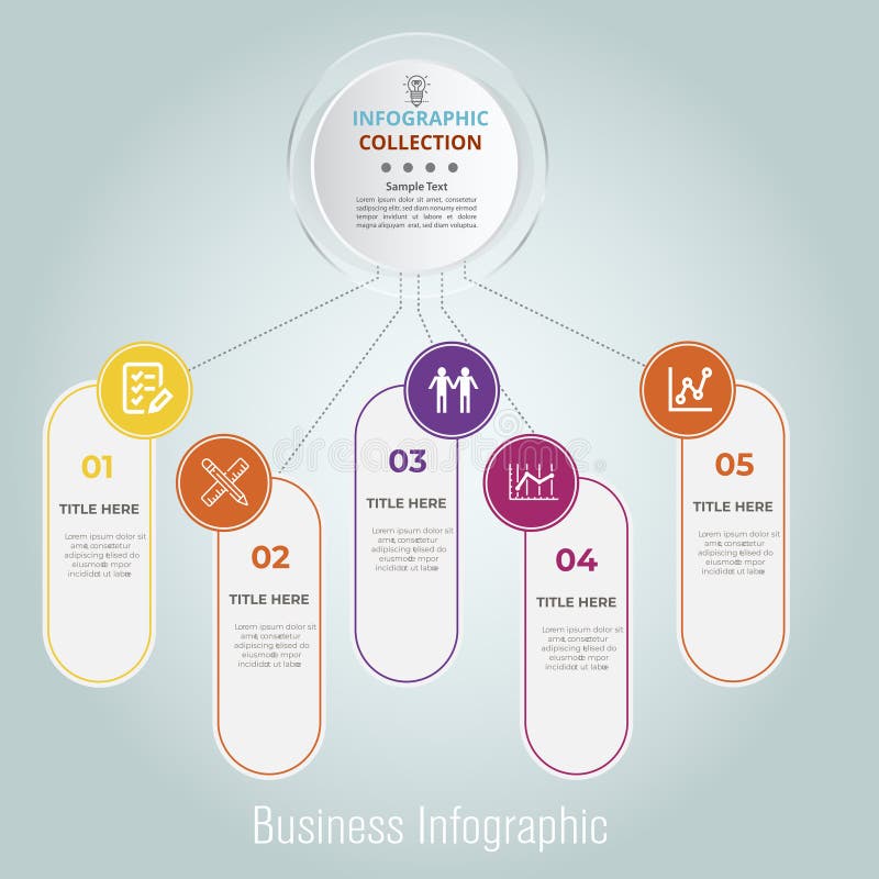 Realistic Circle Diagram Infographic. Modern Business Annual Report ...