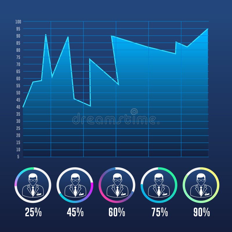 Realistic Circle Diagram Infographic. Modern Business Annual Report ...