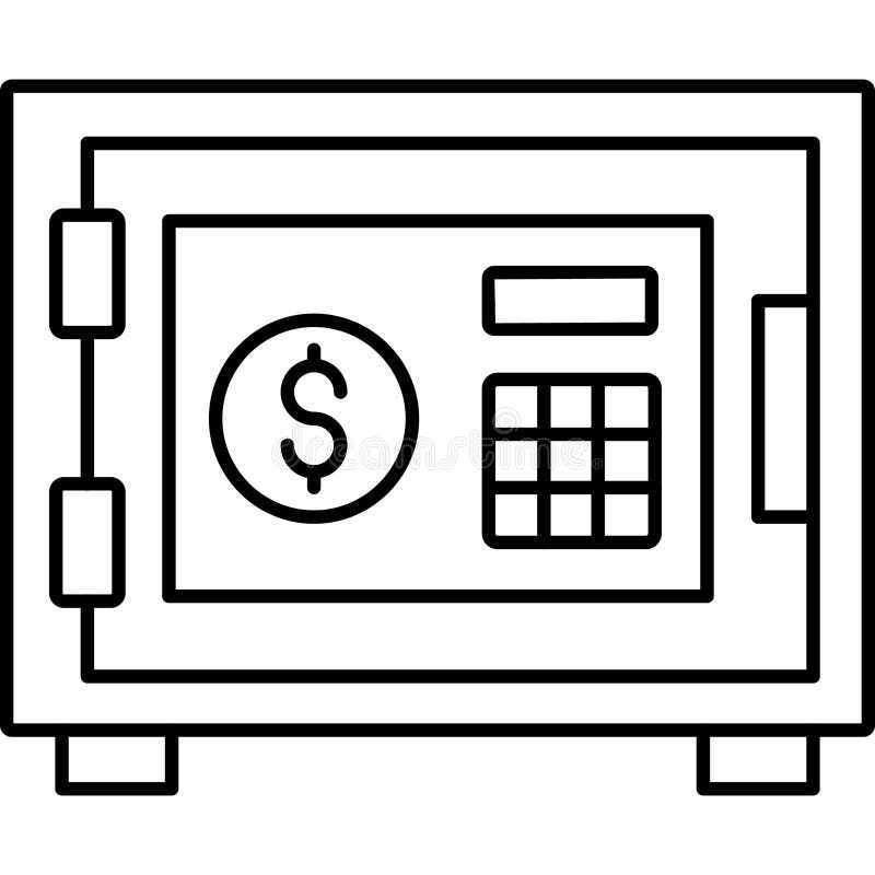Safe Box Which Can Easily Edit or Modify Stock Vector - Illustration of ...